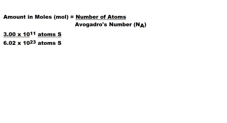 Converting Between Particles and Moles Using Avogadro’s Number and ...